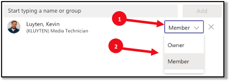 Microsoft Teams - Adding and removing Members and adjusting their roles