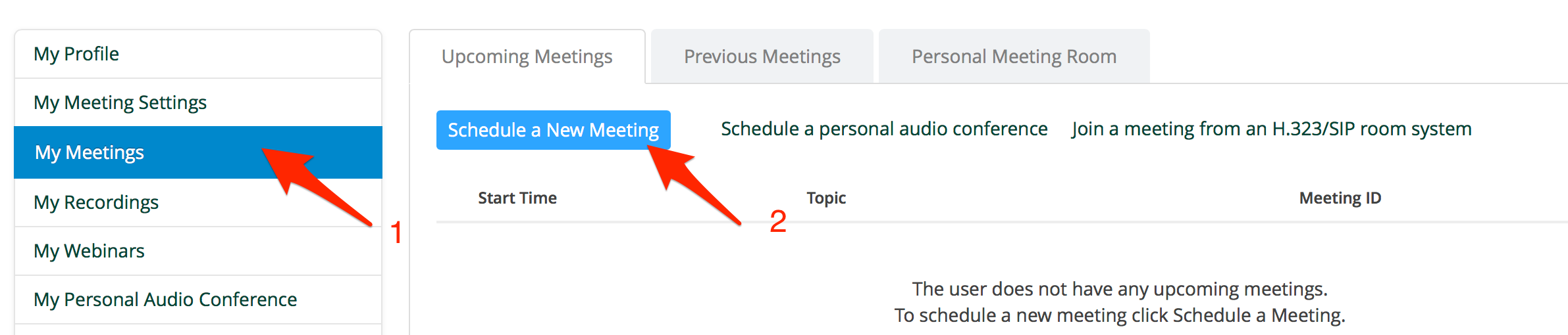 Creating a Zoom Meeting