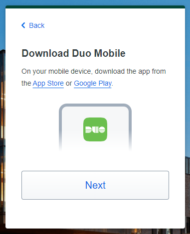 How to set up Duo MFA