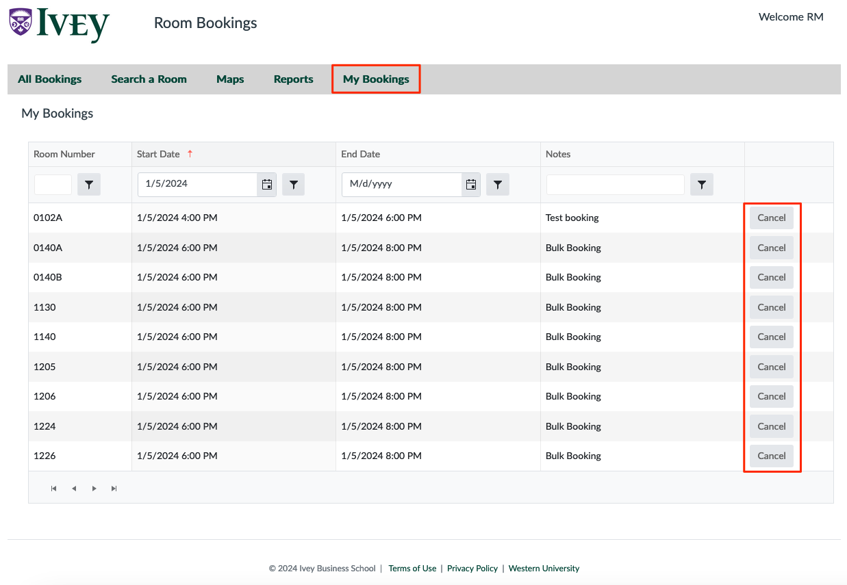 Room Bookings Guide