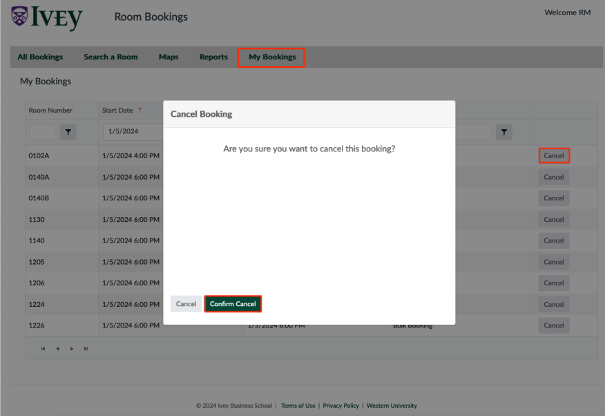 Room Bookings Guide