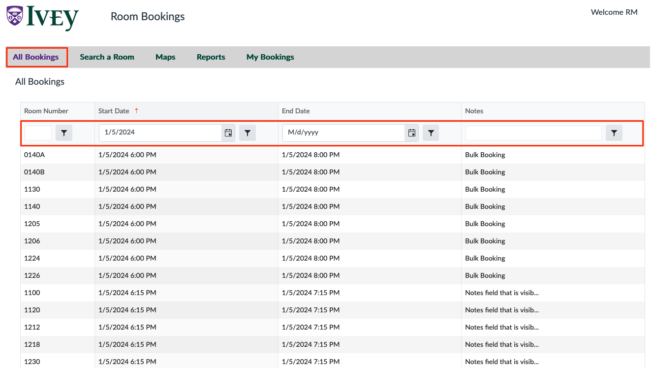 Room Bookings Guide